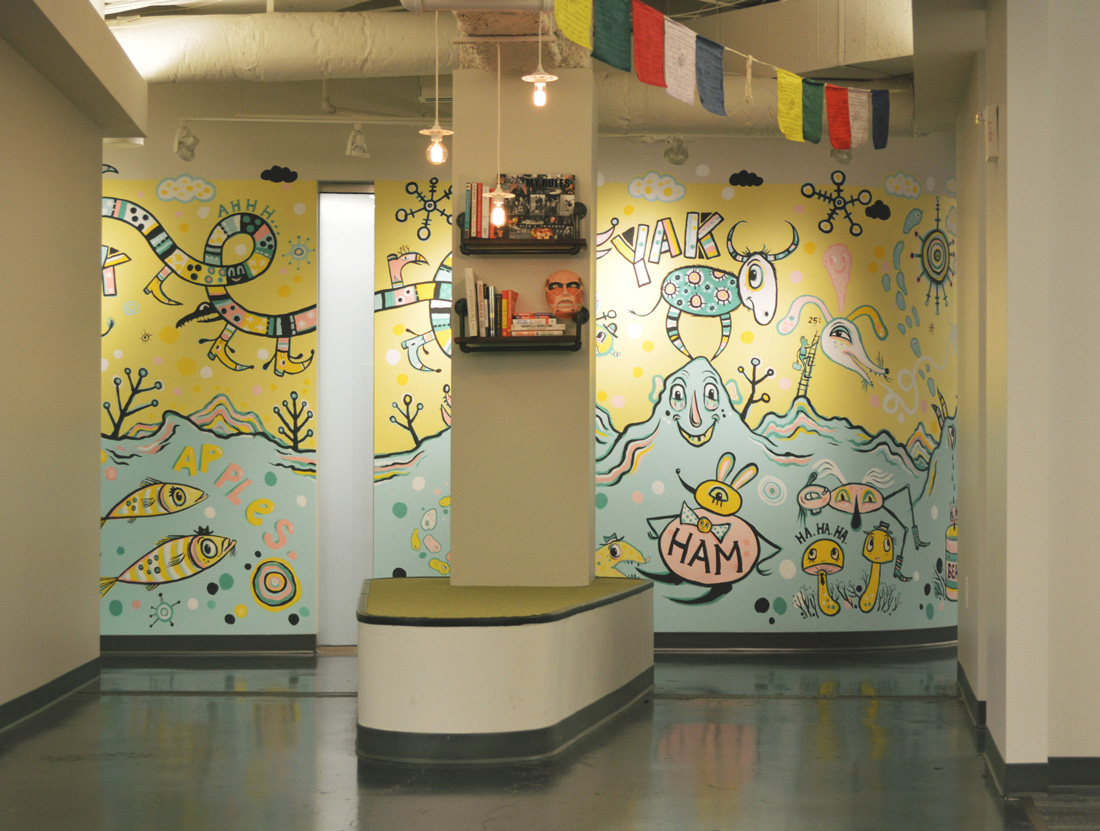 Yik Yak Mural (ham and beans and a yak spirit) | Kyle "BlackCatTips ...